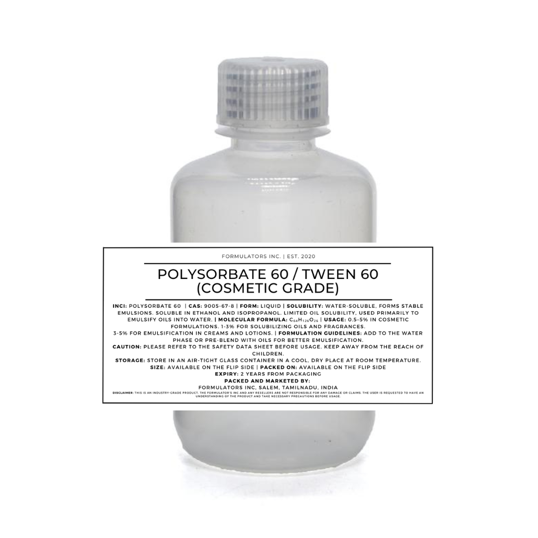 Polysorbate 60 / Tween 60 (Cosmetic Grade) – Formulators Inc